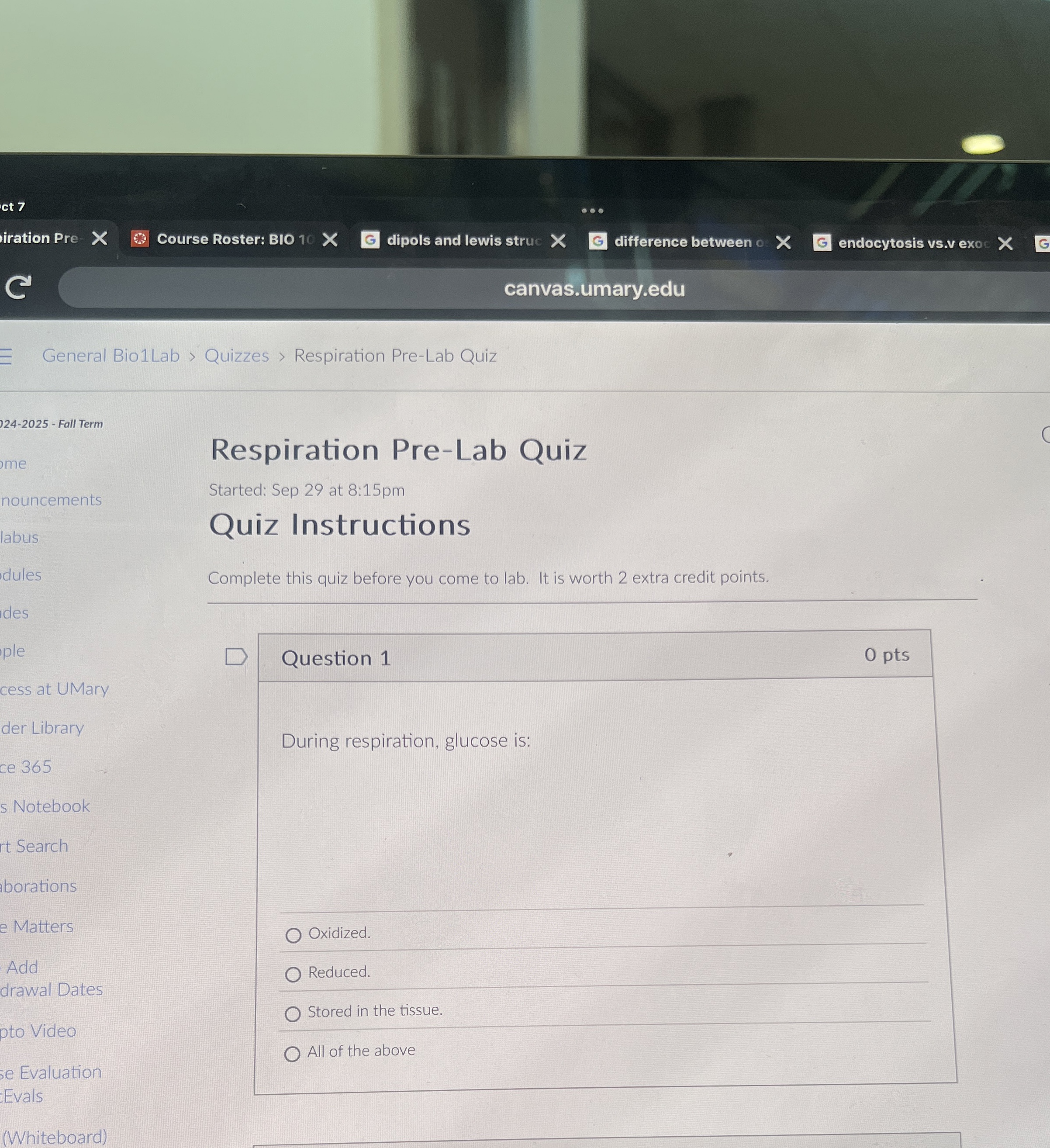 Solved Question 10 ﻿ptsDuring respiration, glucose | Chegg.com