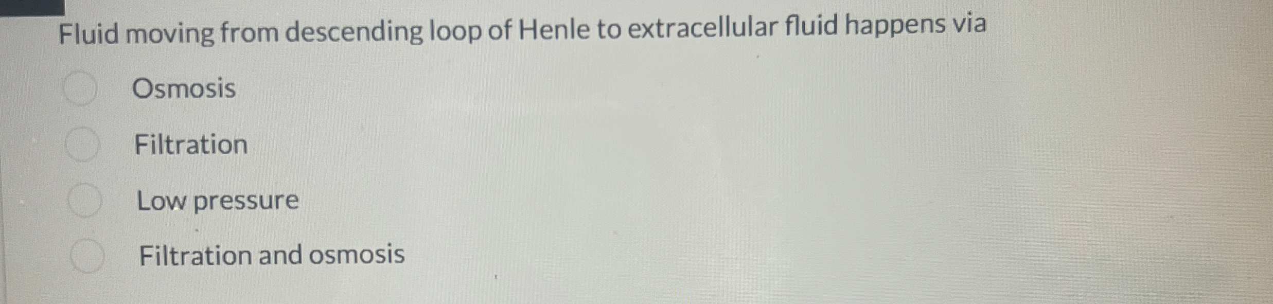 Solved Fluid moving from descending loop of Henle to | Chegg.com