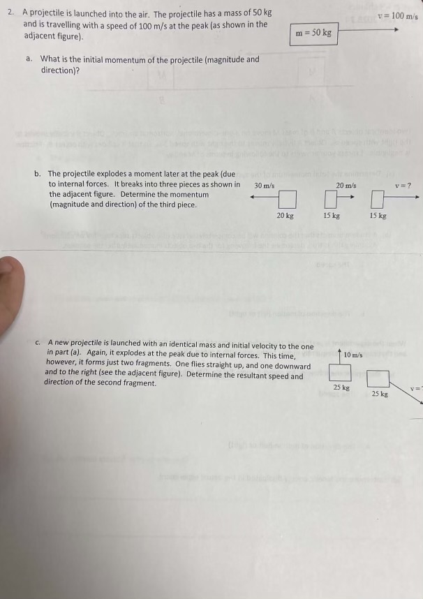 Solved A projectile is launched into the air. The projectile | Chegg.com