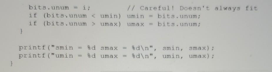 Solved #include typedef struct BITS int snum:4; unsigned | Chegg.com