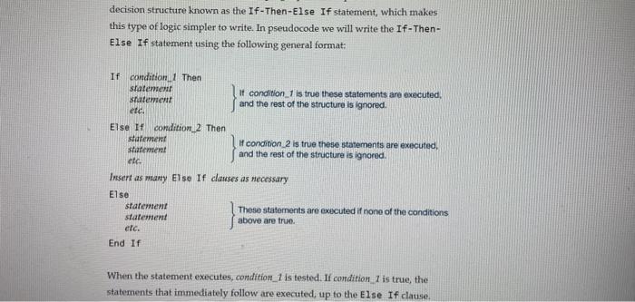 Solved c) Rewrite the following If-Then-Else If statement as | Chegg.com