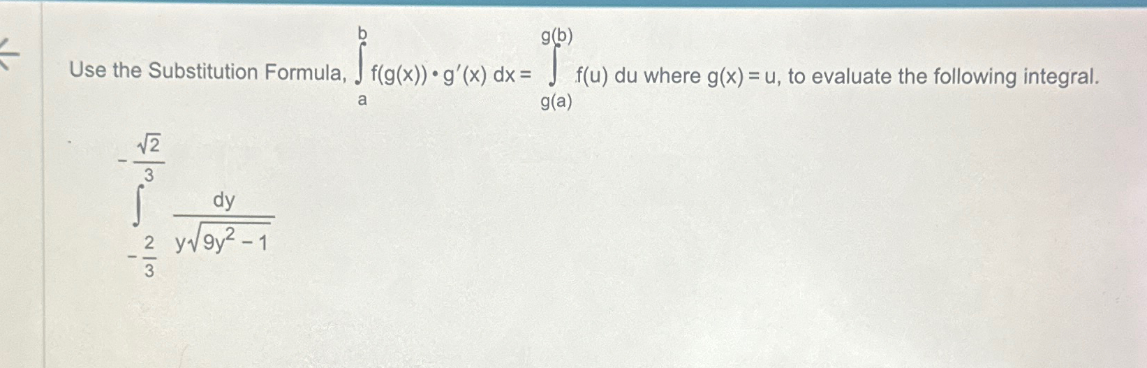 Solved Use the Substitution Formula, | Chegg.com