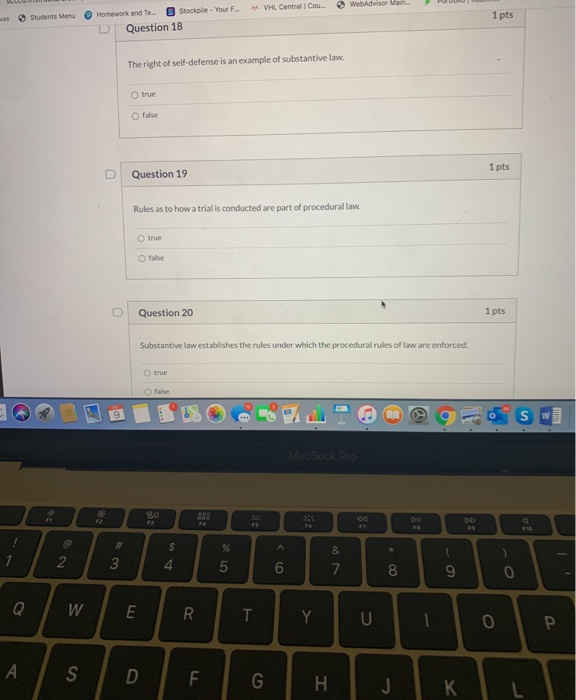 Solved VHL Central Cou > WebAdvisor Wain. Students Menu 1 | Chegg.com