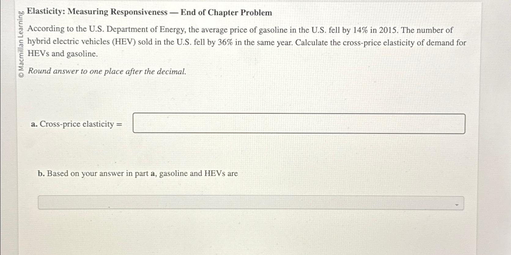 Solved Do Elasticity: Measuring Responsiveness — ﻿End of | Chegg.com