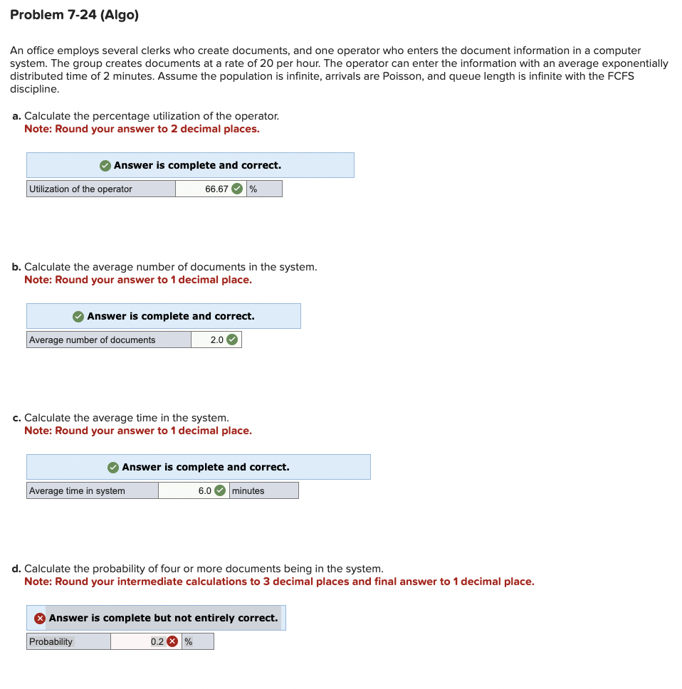 Solved Problem 7-24 (Algo)An office employs several clerks | Chegg.com