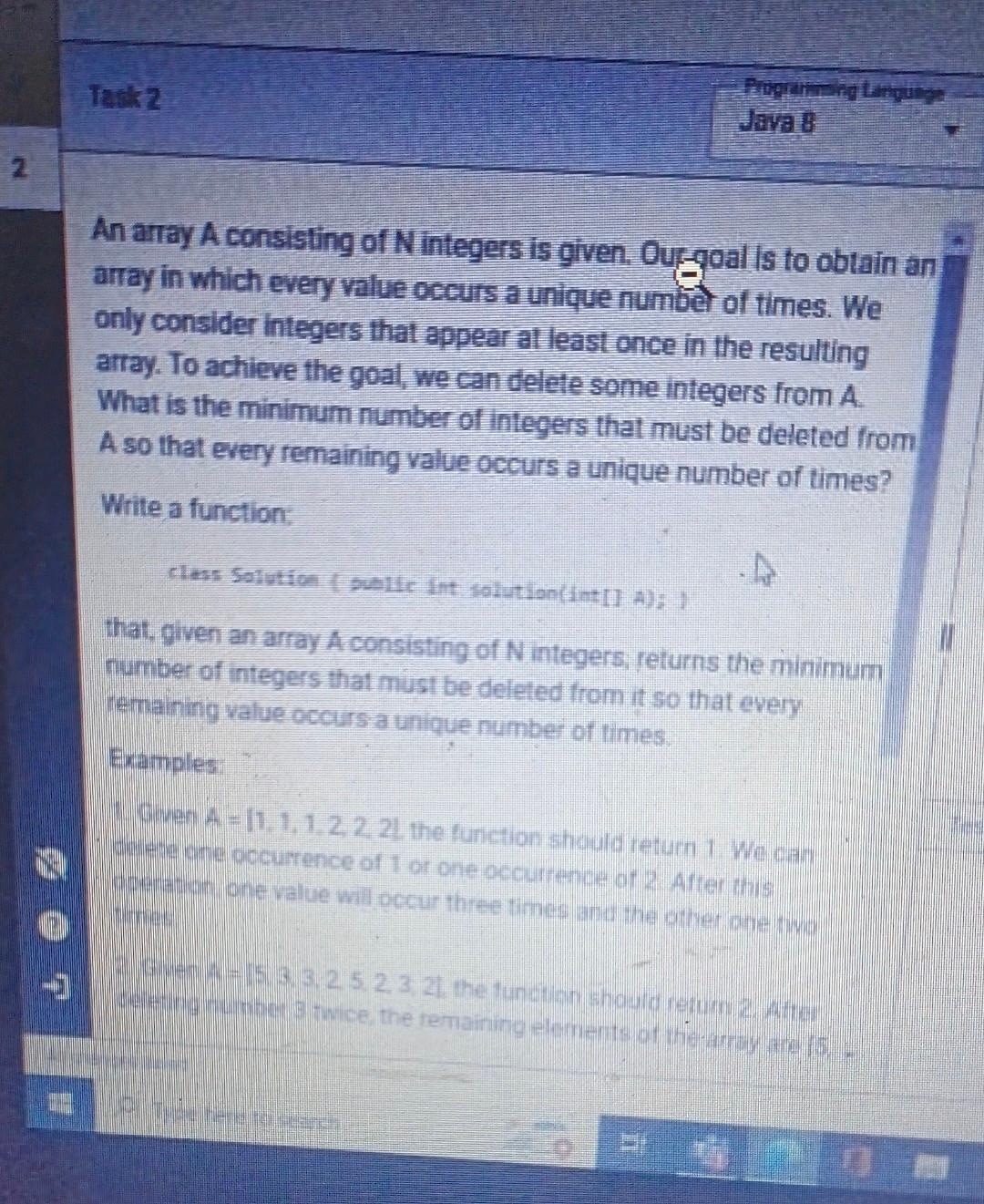 Solved An array A consisting of N integers is given. Oukgoal | Chegg.com
