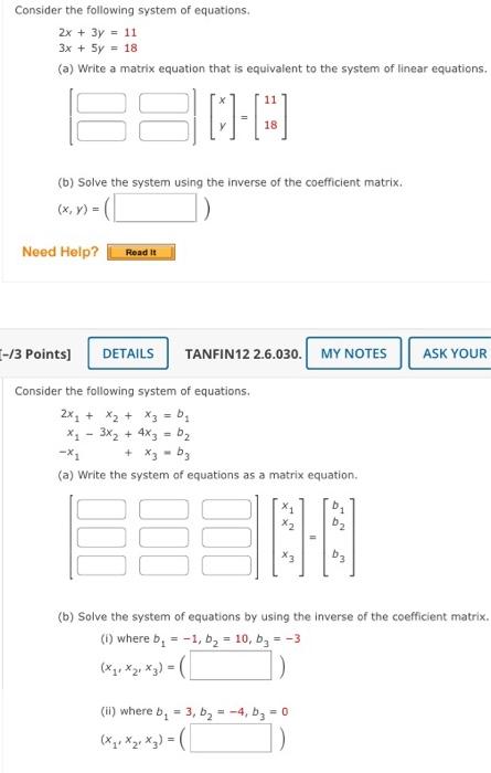 Solved Consider the following system of equations. | Chegg.com