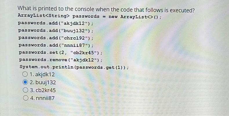 Solved What Is Printed To The Console When The Code That 