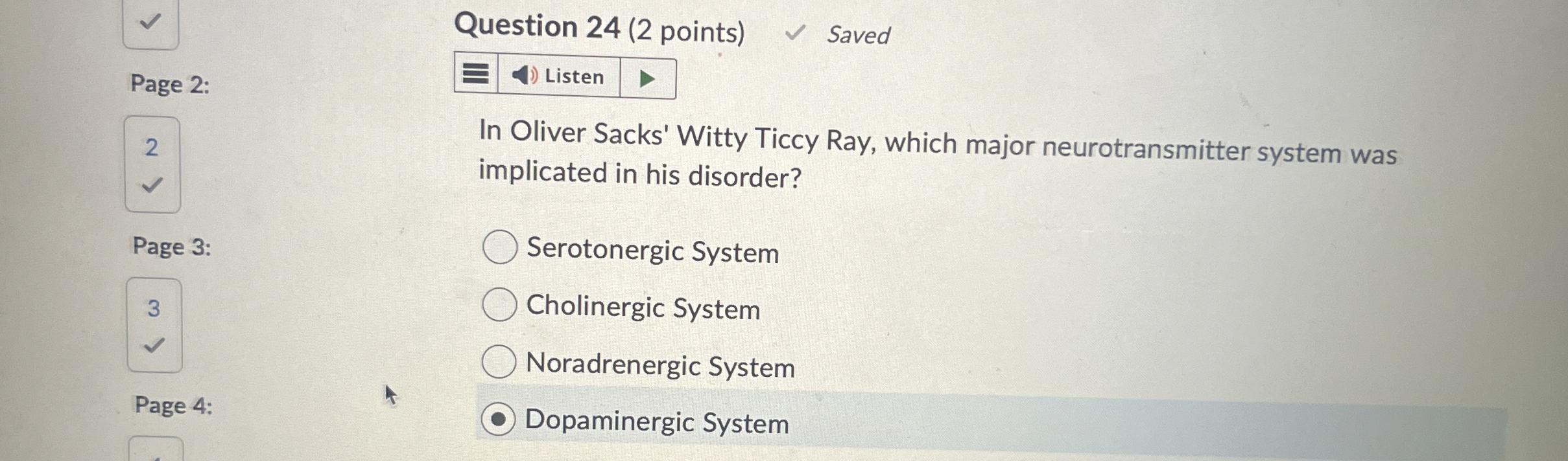 Solved Question 24 (2 ﻿points) ﻿SavedPage 2:Listen2In | Chegg.com