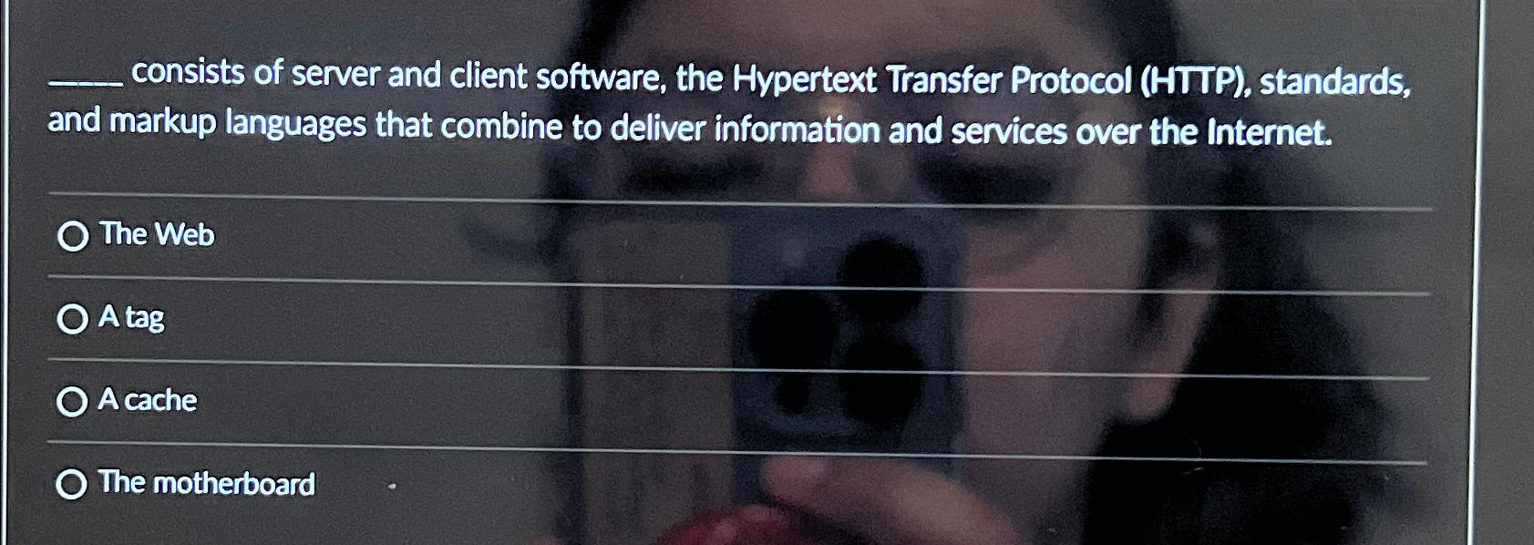Solved q, ﻿consists of server and client software, the | Chegg.com