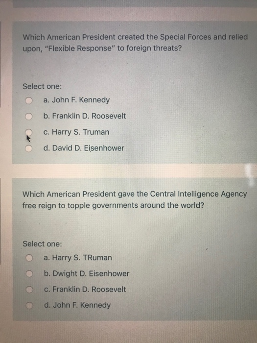 Solved President John F. Kennedy was assassinated in which | Chegg.com