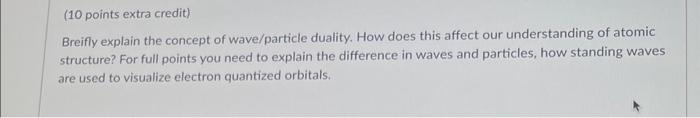 (10 points extra credit) Breifly explain the concept | Chegg.com