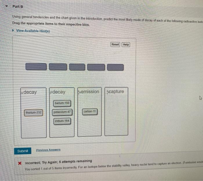 Solved Part B. Using general tendencies and the chart given | Chegg.com