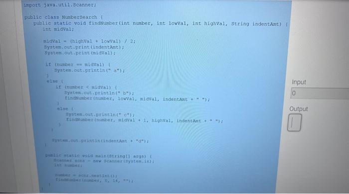Solved import java.util.Scanner; public class NumberSearch { | Chegg.com