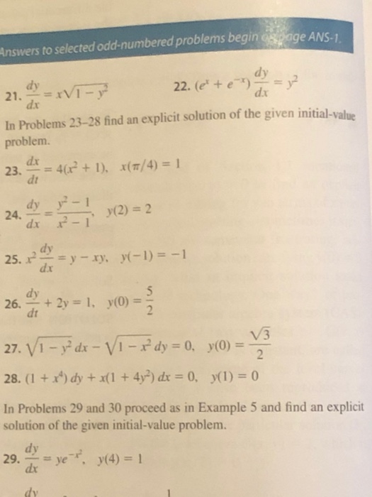 Solved Answers to selected odd-numbered problems begin osage | Chegg.com
