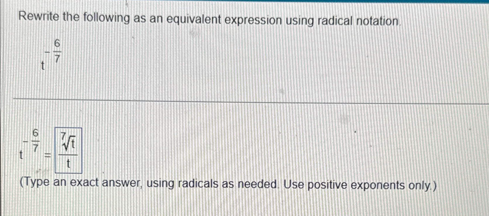 Solved Rewrite the following as an equivalent expression | Chegg.com