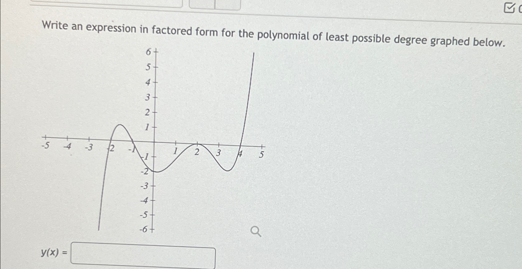 Solved Write an expression in factored form for the | Chegg.com