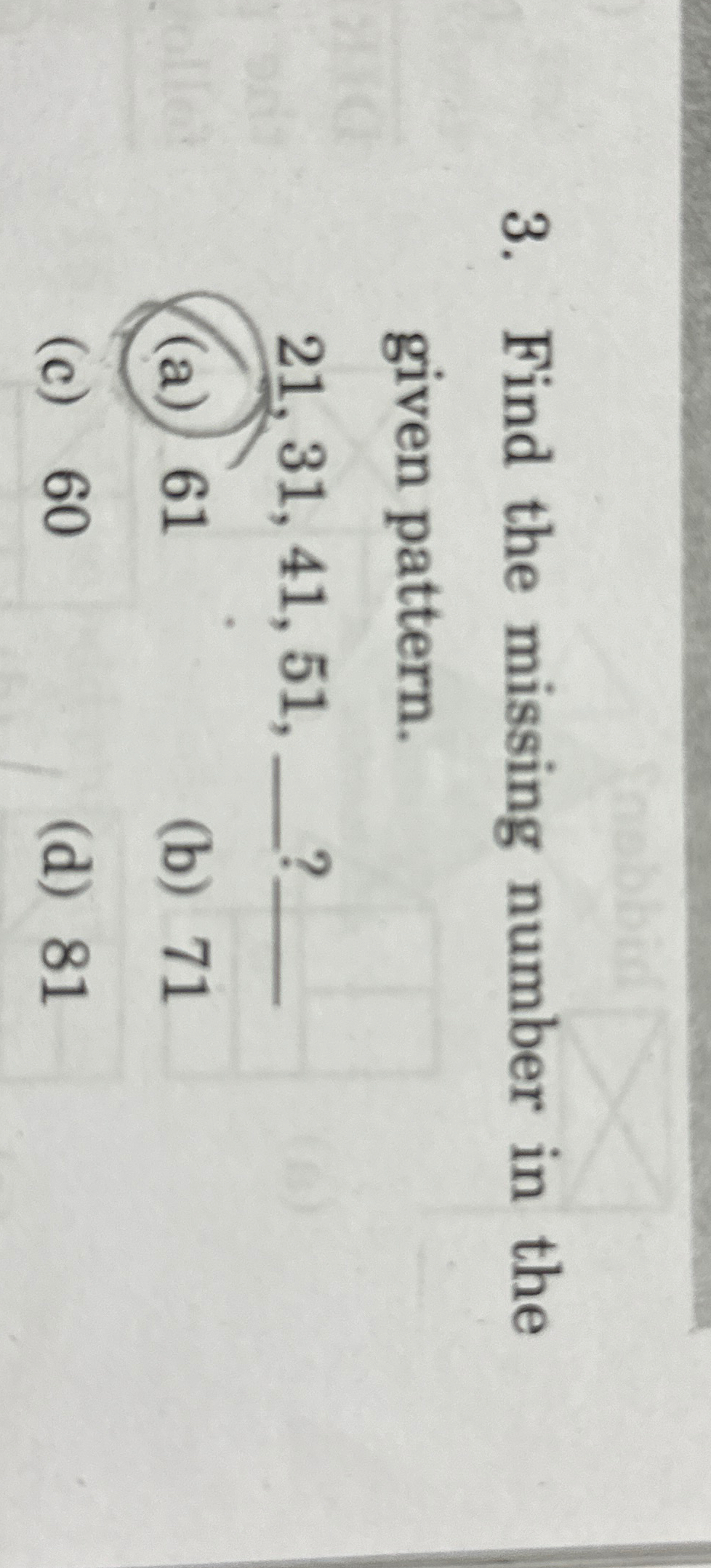 Solved Find the missing number in the given | Chegg.com