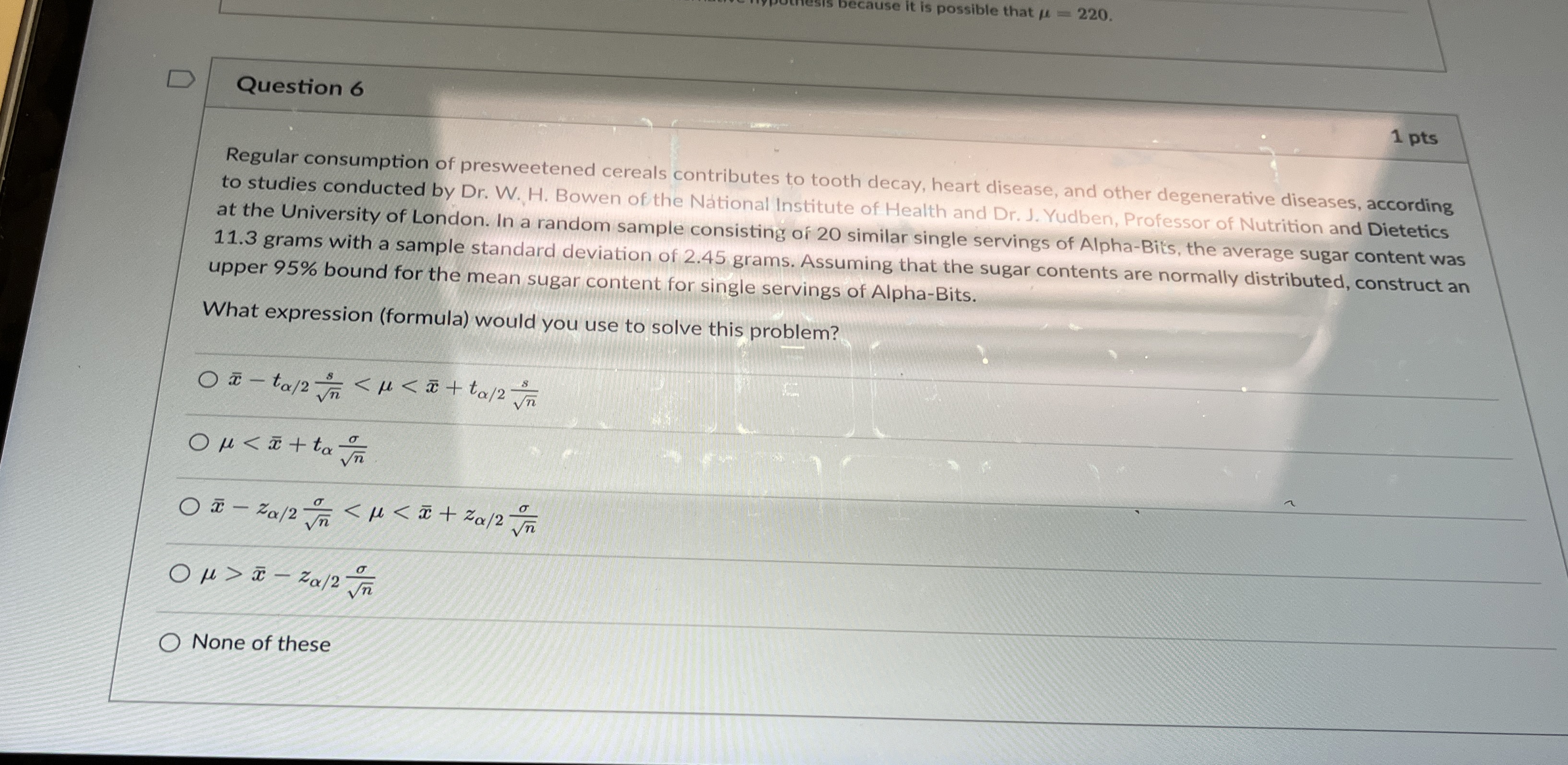 Solved Question 61 ﻿ptsRegular consumption of presweetened | Chegg.com
