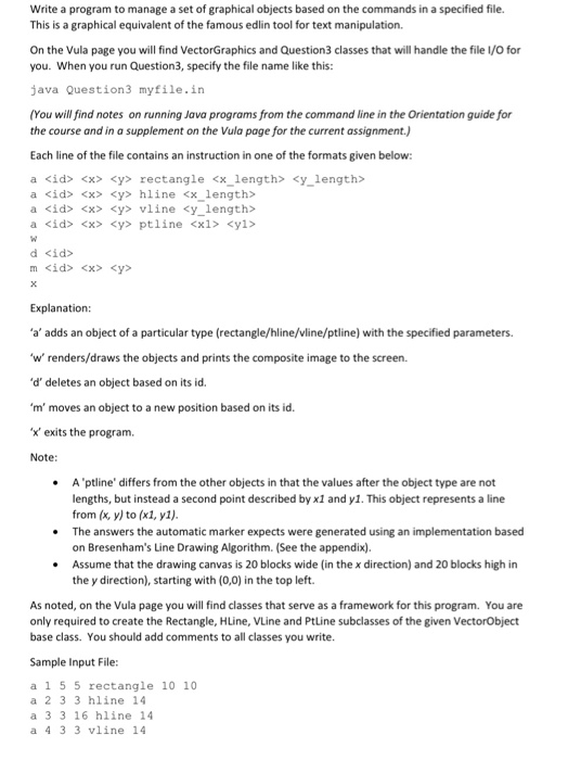 Solved Write A Program To Manage A Set Of Graphical Objects 9130