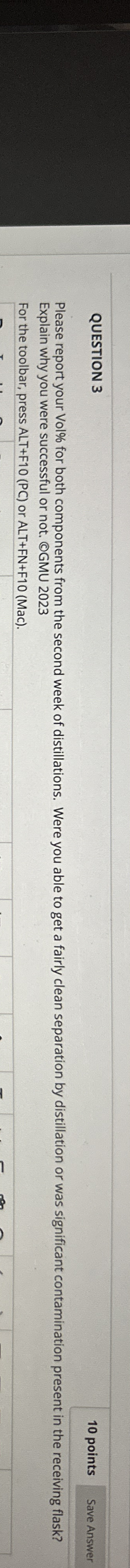 Solved QUESTION 3Please report your Vol% ﻿for both | Chegg.com
