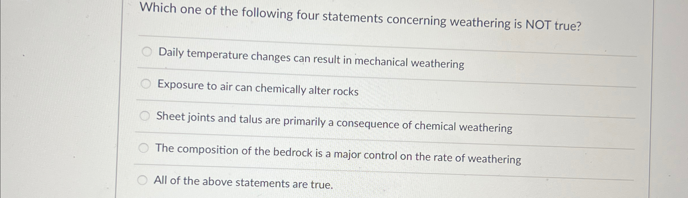 Solved Which one of the following four statements concerning | Chegg.com