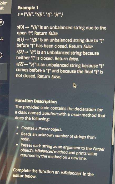 Solved 1 Java Braces Given A List Of Strings Of Bracket 5582