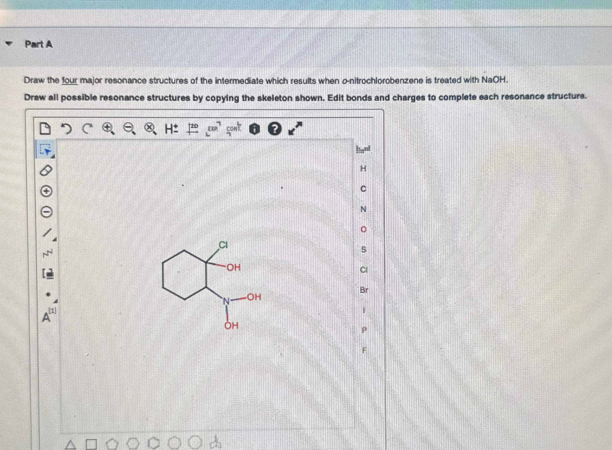 Solved Part ADraw the four major resonance structures of the | Chegg.com