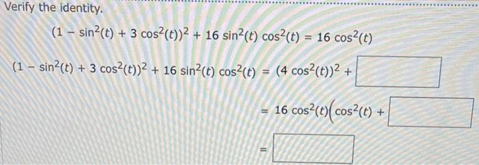 Solved Verify the identity. | Chegg.com