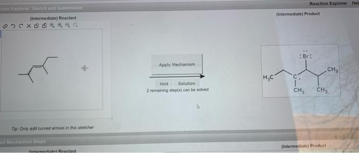 Solved Intermediate) Reactant XO CH Apply Mechanism