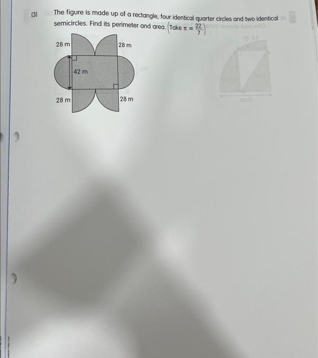 Solved The figure is made up of a small semicircle of | Chegg.com