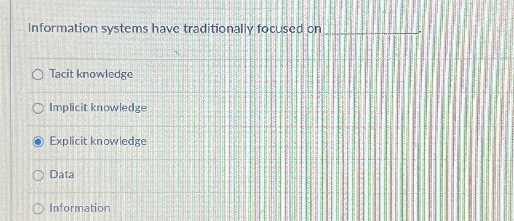 Solved Information systems have traditionally focused | Chegg.com