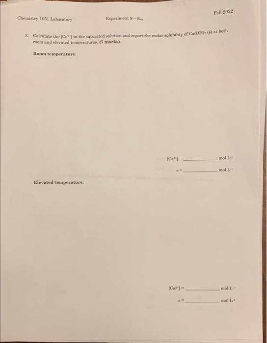 Solved ART 1 DETERMINATION OF SOLUBILITY AT ROOM TEMPERATURE | Chegg.com