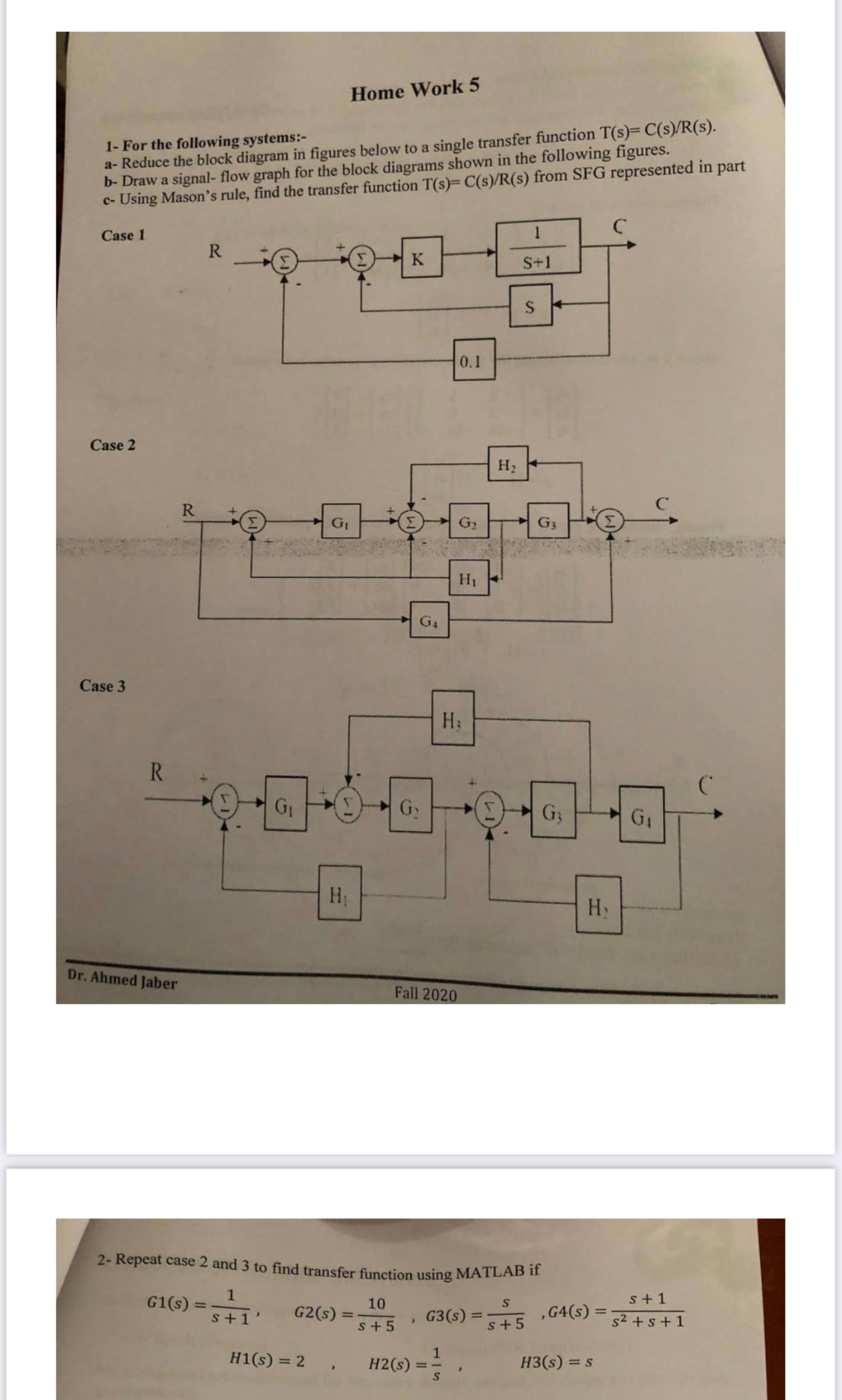 Solved Home Work 51- ﻿For the following systems:-a- ﻿Reduce | Chegg.com