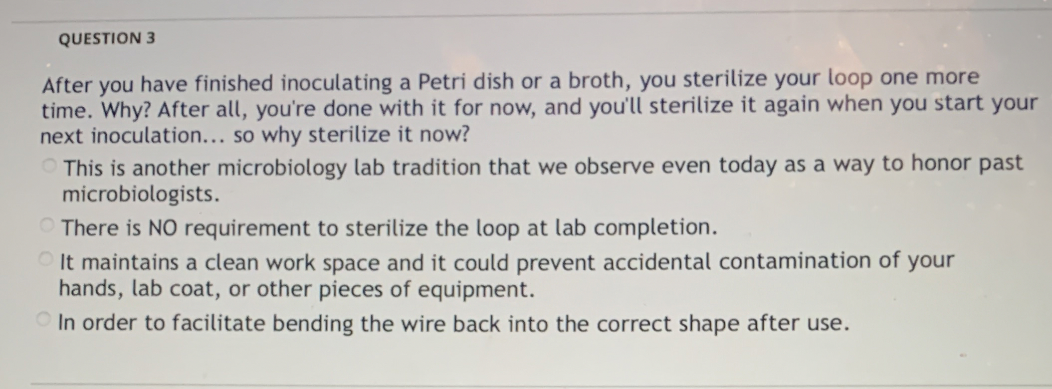 Solved QUESTION 3After you have finished inoculating a Petri | Chegg.com