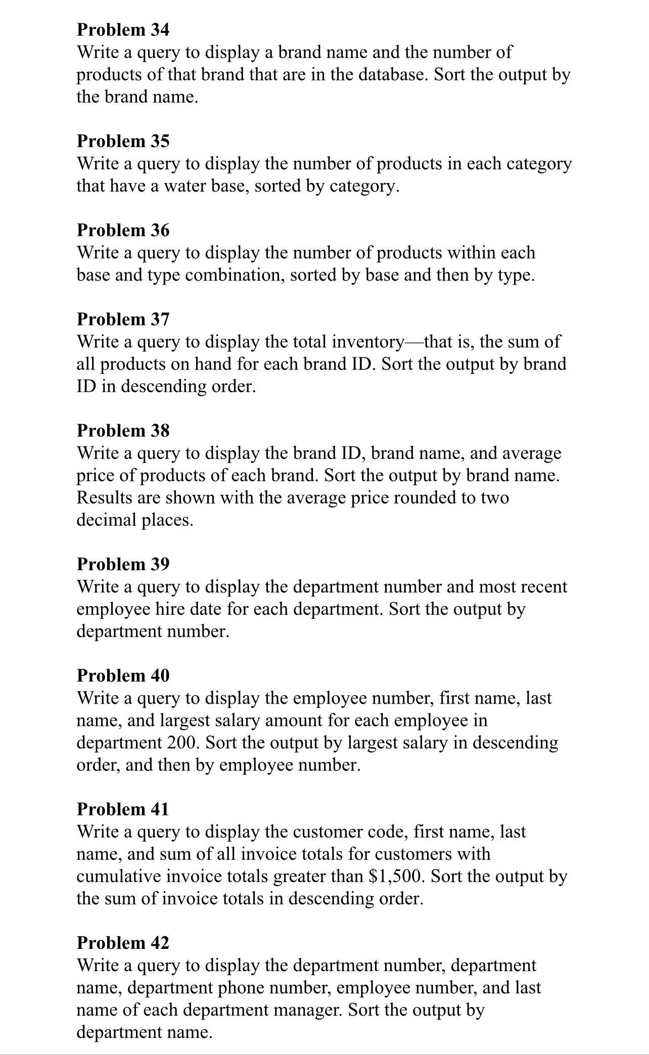 Solved The Ch07_LargeCo database stores data for a company | Chegg.com