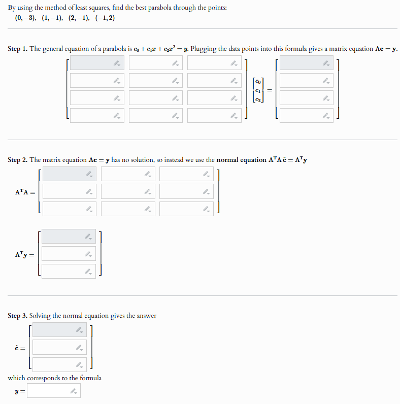 Solved By using the method of least squares, find the best | Chegg.com