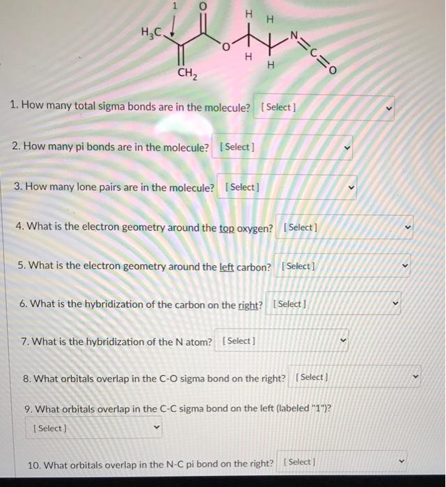 Solved Use the lewis structure to answer the questions about | Chegg.com