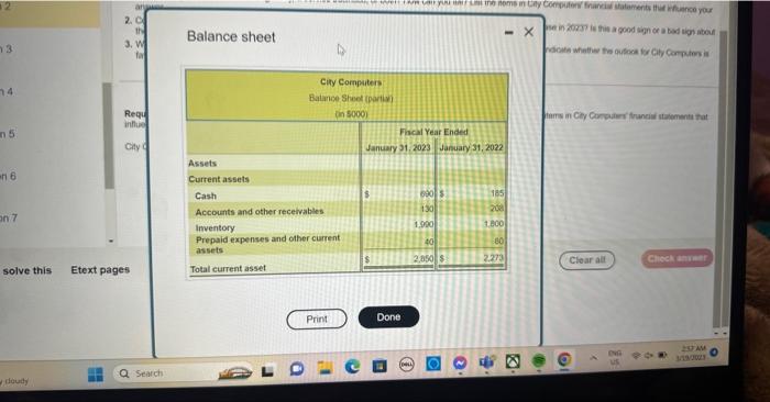 Solved City Computers reported the information shown as | Chegg.com