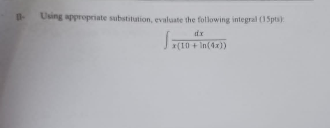 Solved Using appropriate substitution, evaluate the | Chegg.com