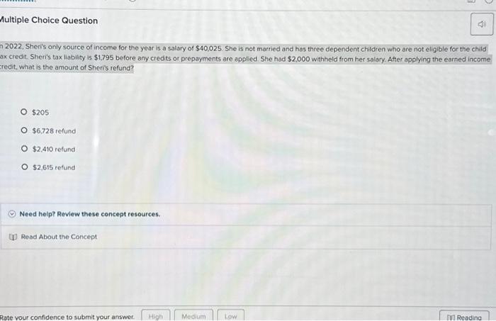 Solved Multiple Choice Question n 2022, Sheri's only source | Chegg.com