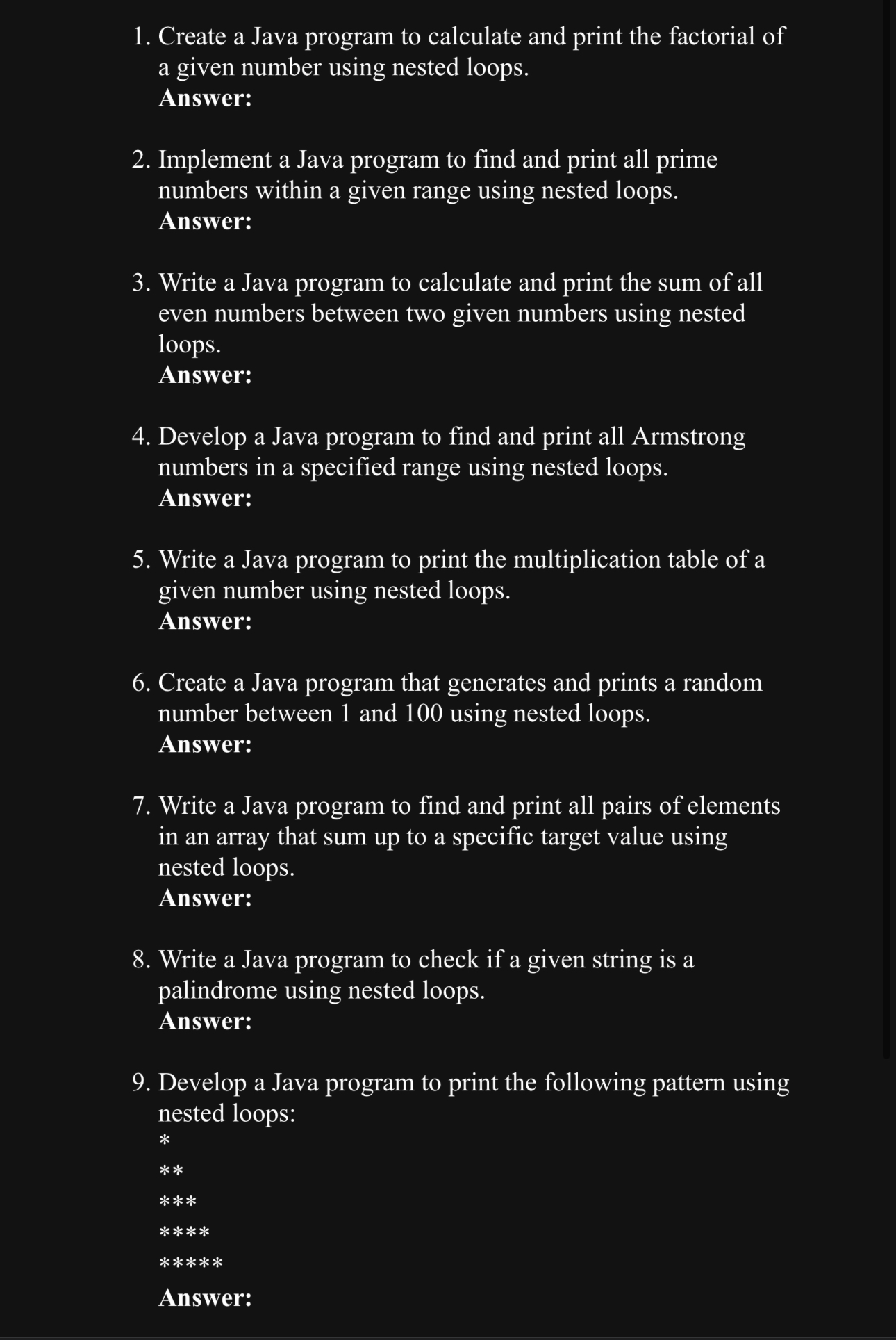 Solved Create A Java Program To Calculate And Print The