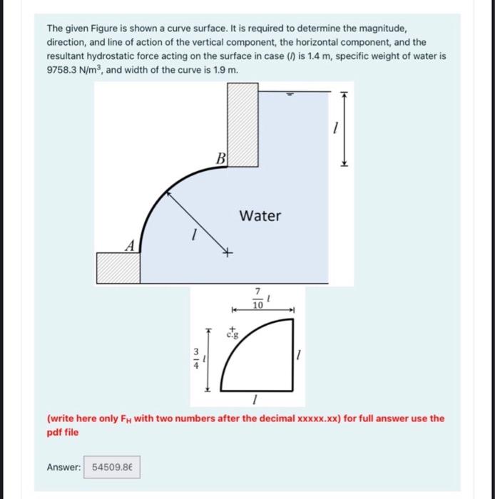 [Solved]: The given Figure is shown a curve surface. It is r