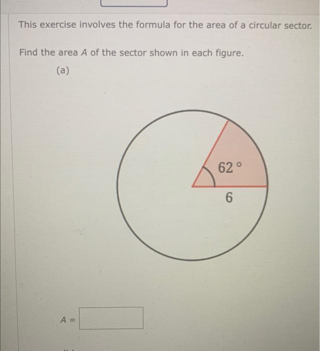 Solved This exercise involves the formula for the area of a | Chegg.com