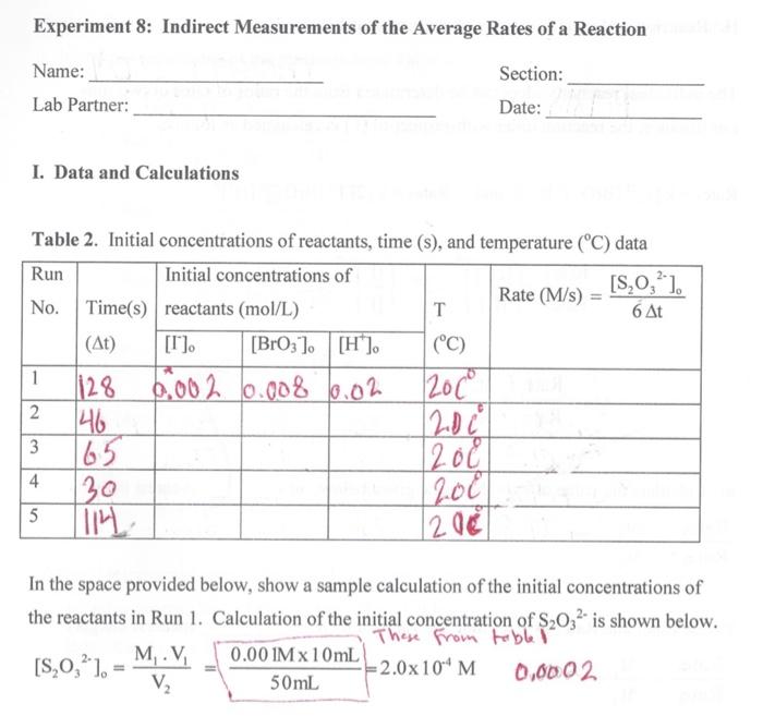 Experiment 8: Indirect Measurements of the Average | Chegg.com