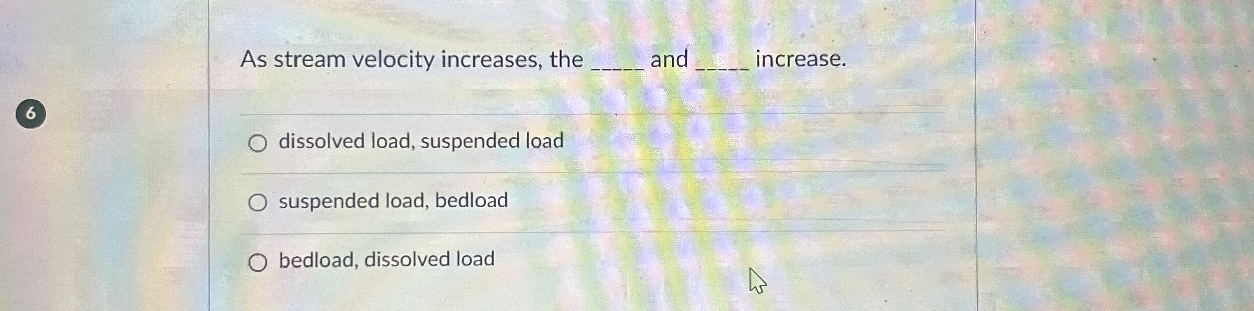 Solved As stream velocity increases, the q, ﻿and q, | Chegg.com