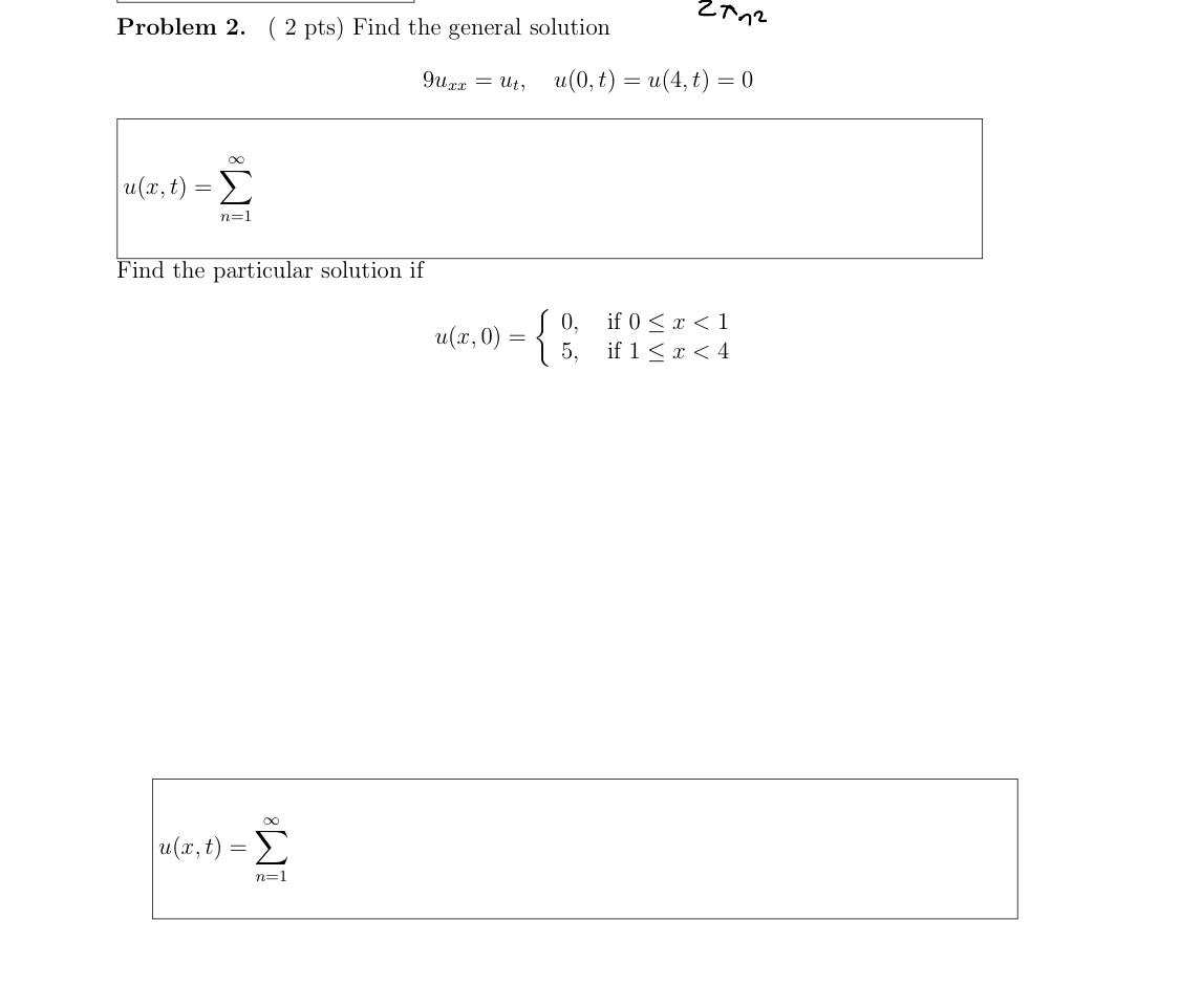 Solved Problem 2. ( 2 ﻿pts) ﻿Find the general | Chegg.com