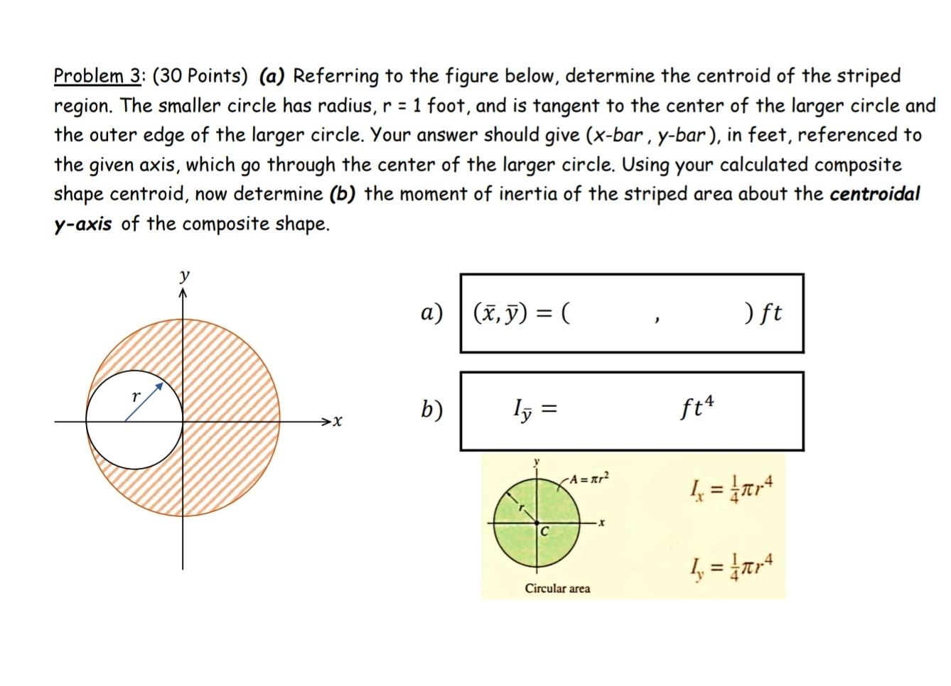 Solved Problem 1: (30 Points) A cross section through a | Chegg.com