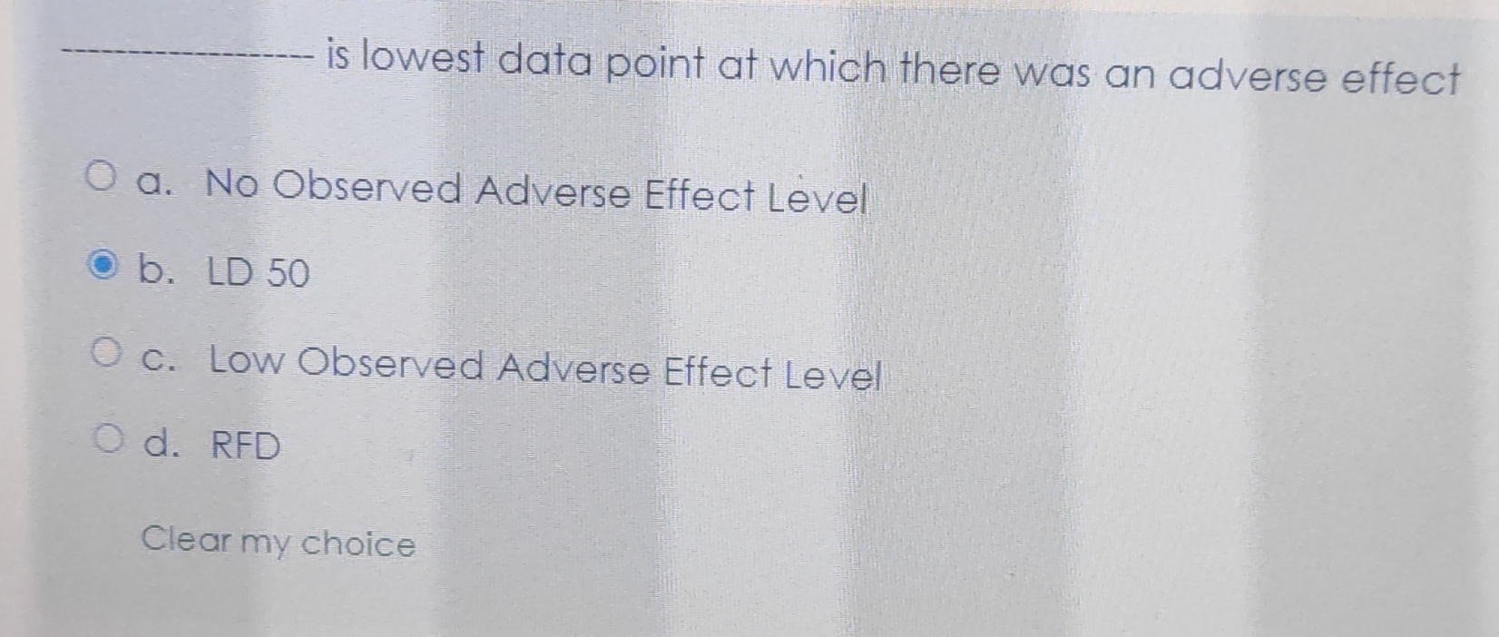 Solved is lowest data point at which there was an adverse | Chegg.com