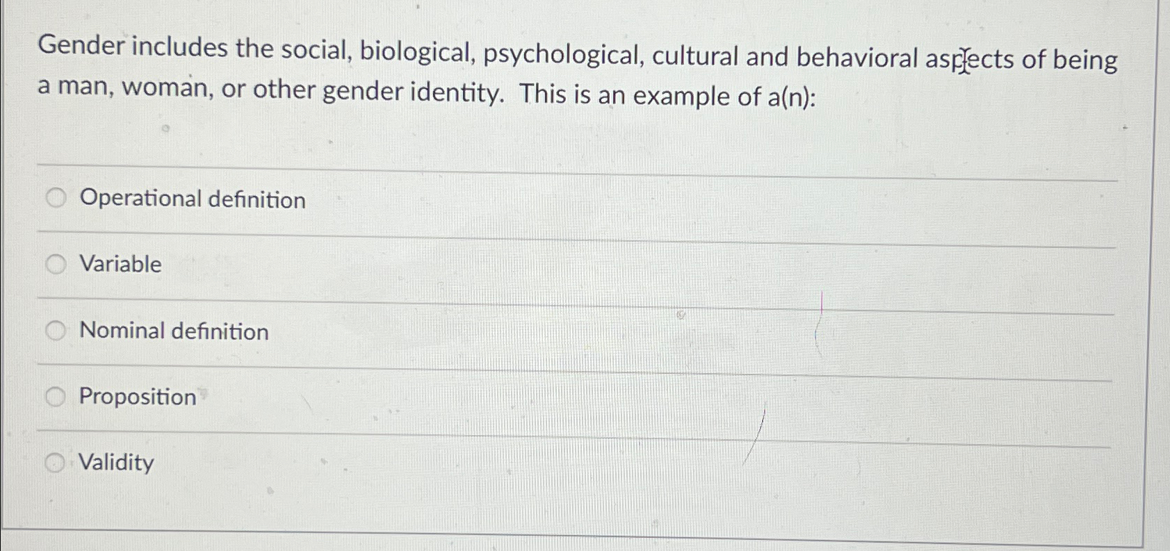 Solved Gender includes the social, biological, | Chegg.com